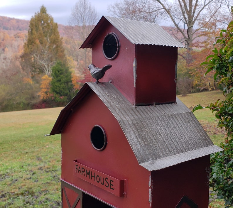 Birdhouses Farmhouse Birdhouse Barn Birdhouse Outdoor - Etsy