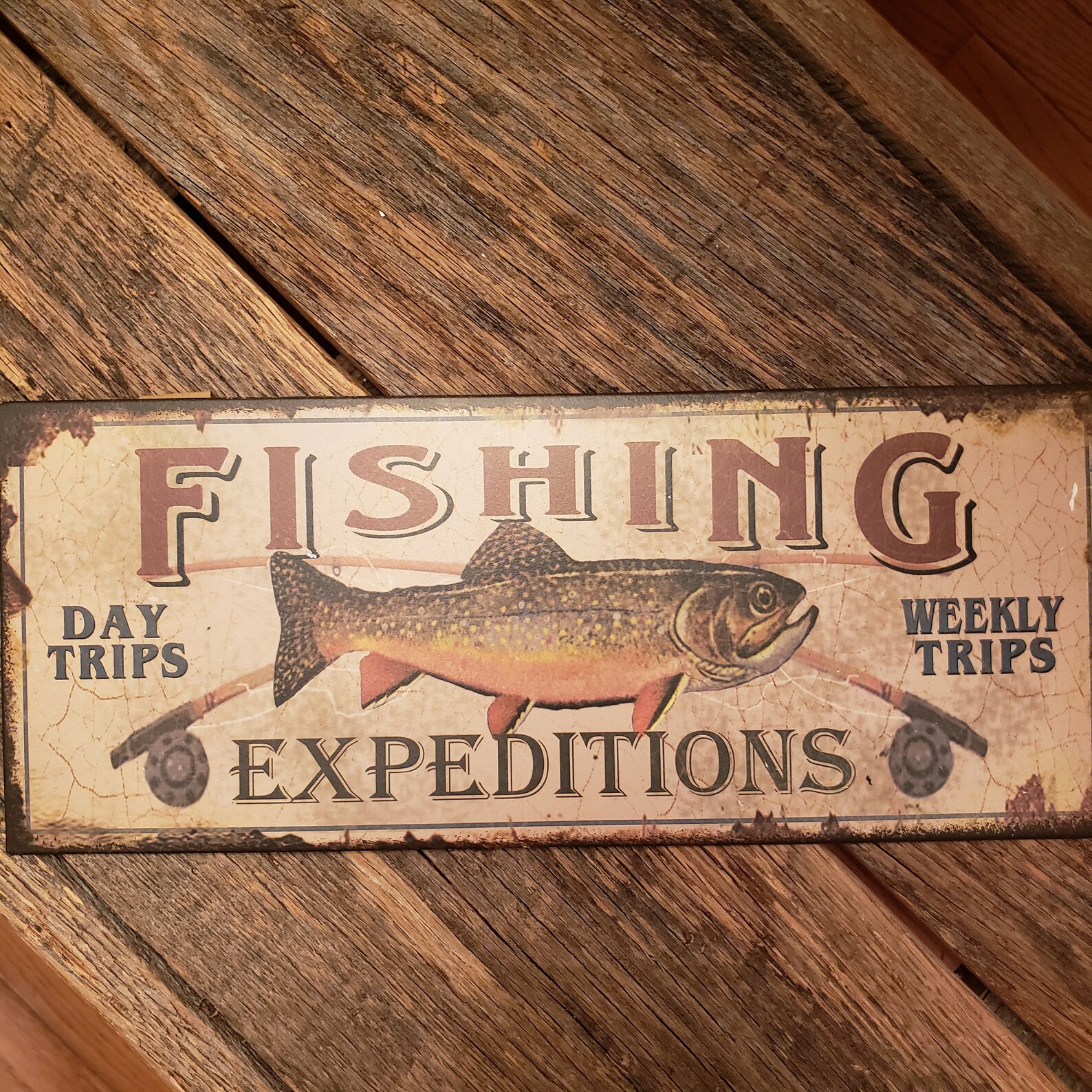 Fishing Sign Metal Signs Rustic Country Decor - Etsy