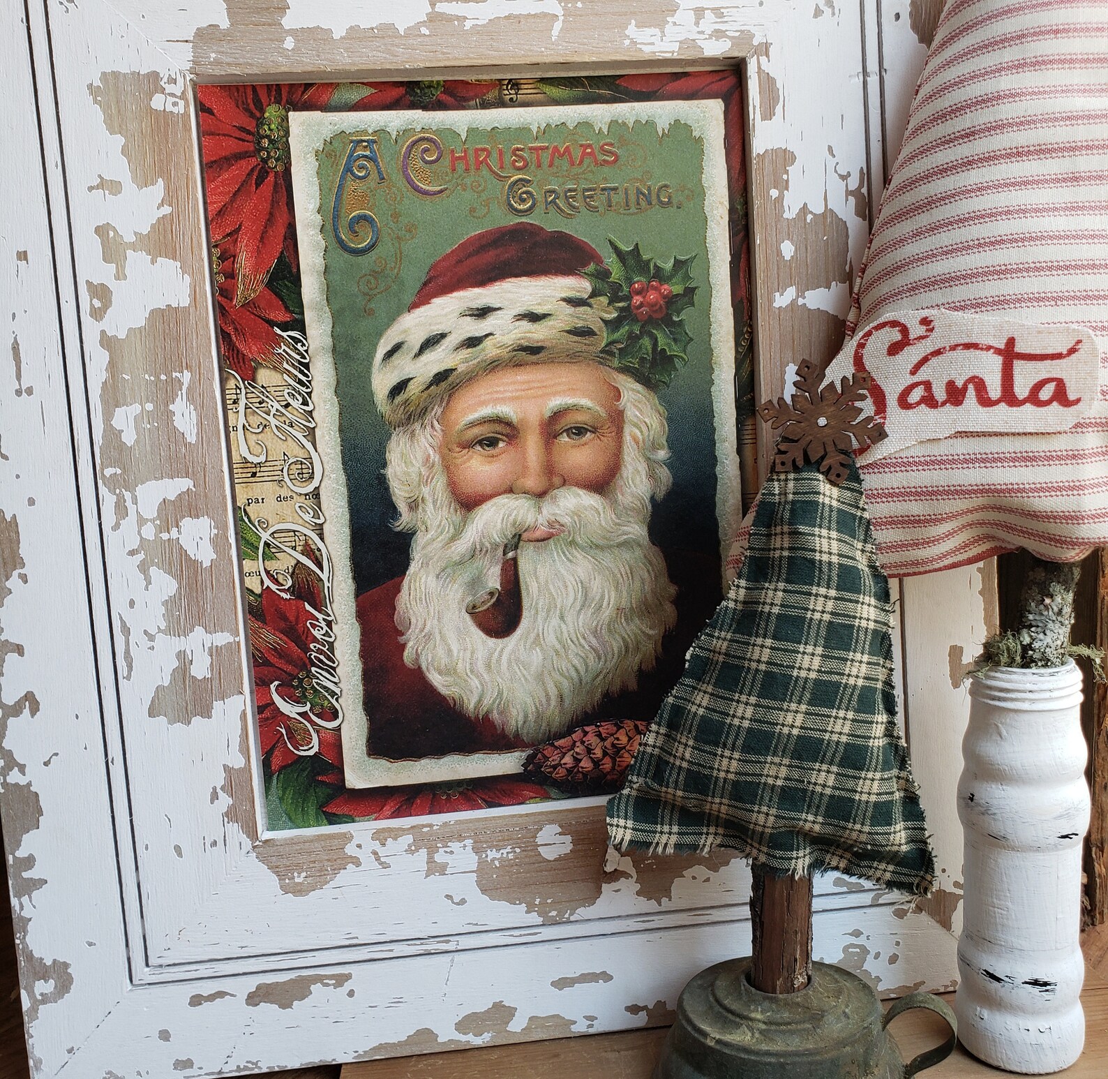 Vintage Santa Print Digital Download 11x14 or Smaller Wall - Etsy