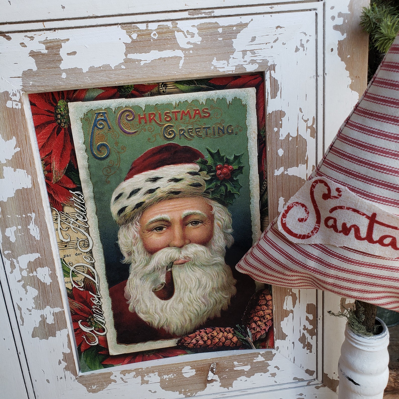 Vintage Santa Print Digital Download 11x14 or Smaller Wall - Etsy