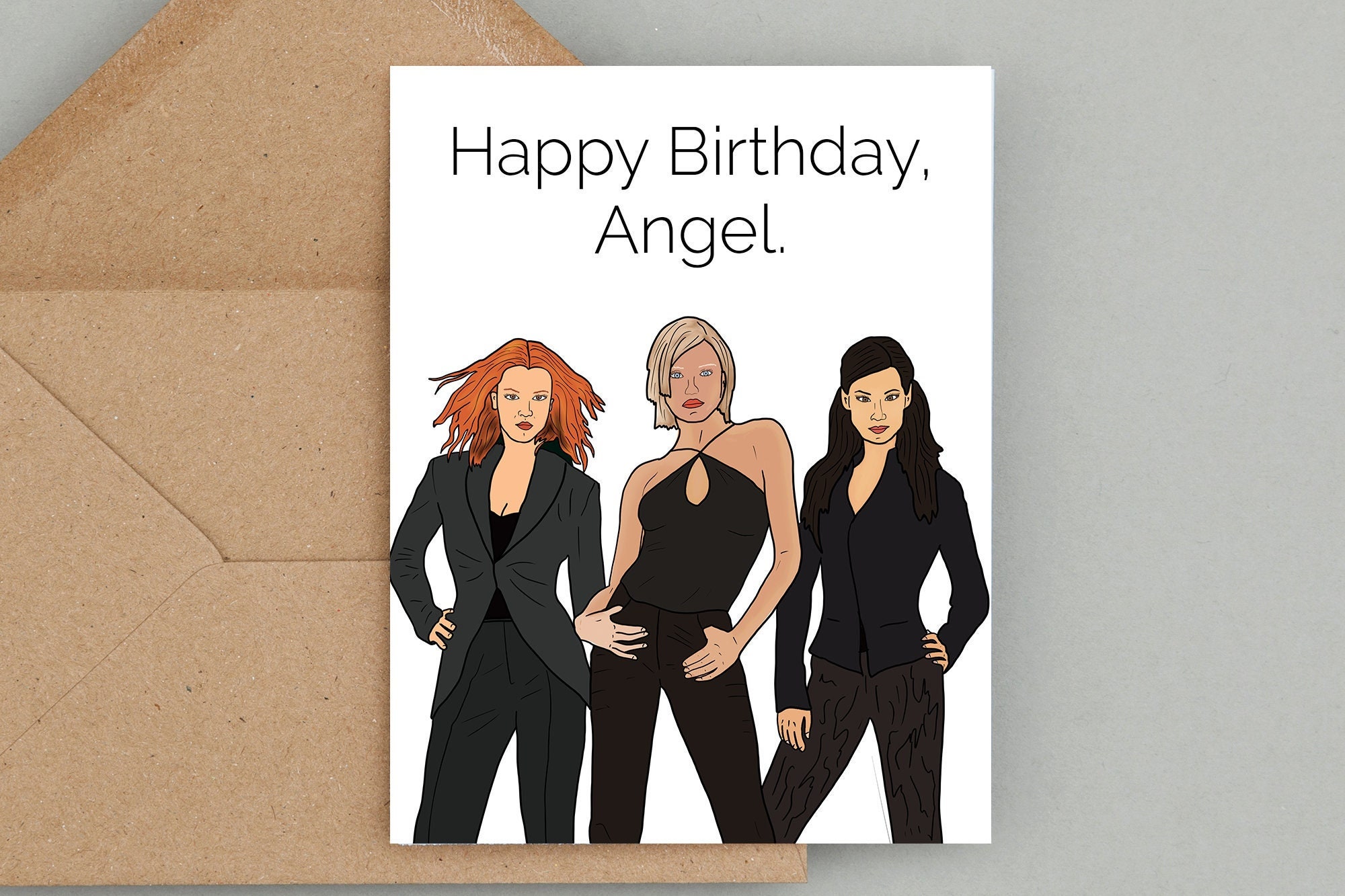 Charlie's Angels Birthday Card Birthday Card Birthday - Etsy