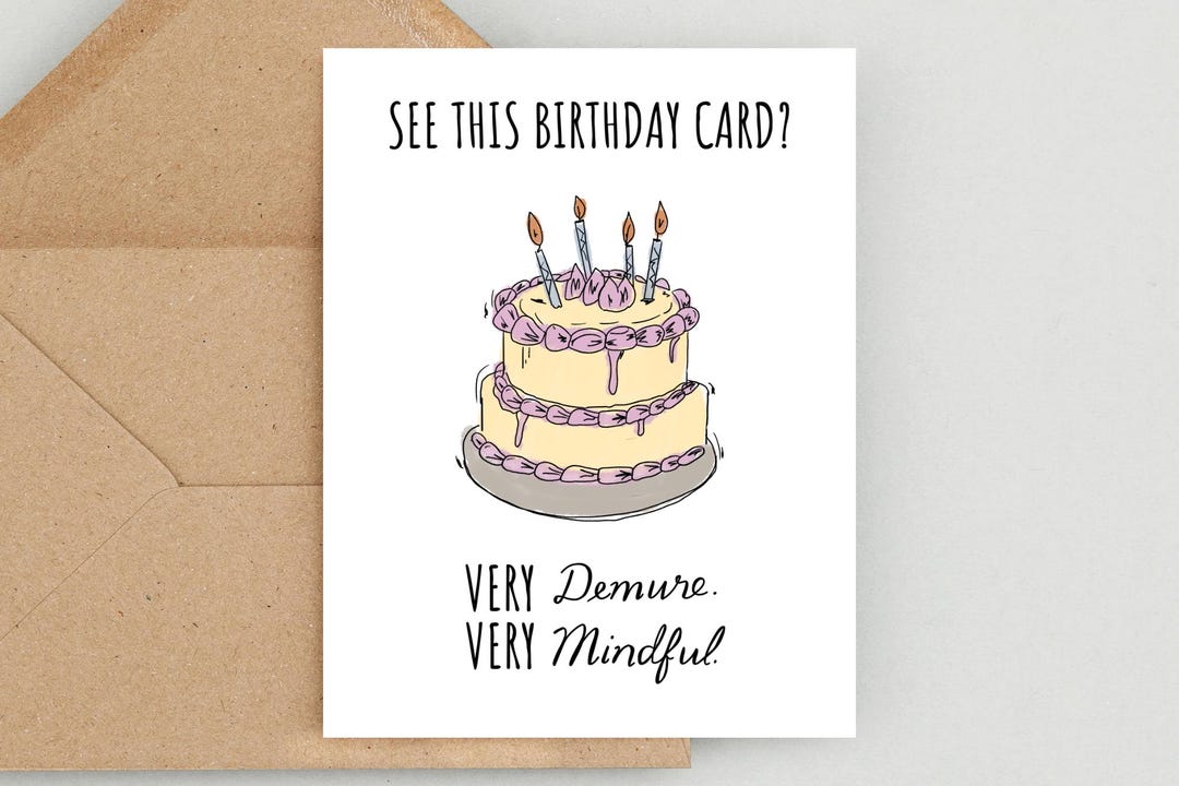 Very Demure, Very Mindful, Tiktok Trend, Funny Birthday Card, Demure ...