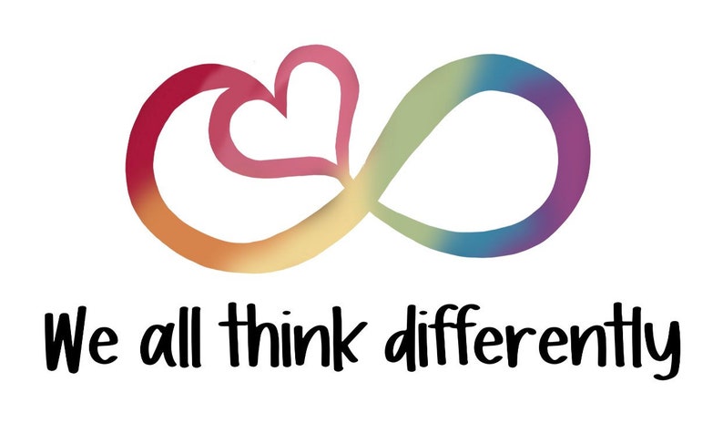 We All Think Differently Neurodiversity Symbol Flag. Rainbow - Etsy