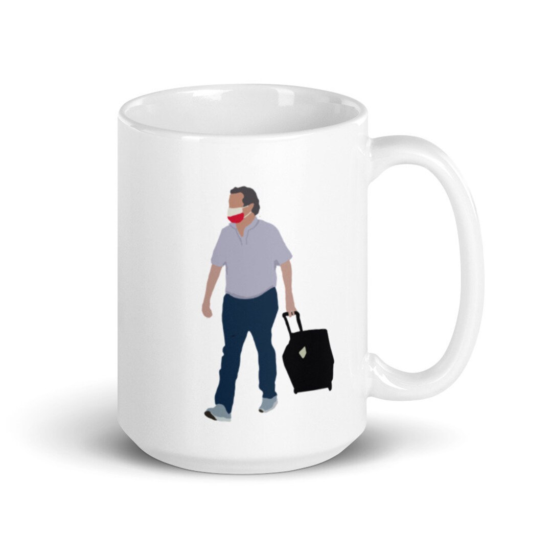 Ted Cruz Returning From Mexico White Glossy Mug, Ted Cruz With Suitcase ...