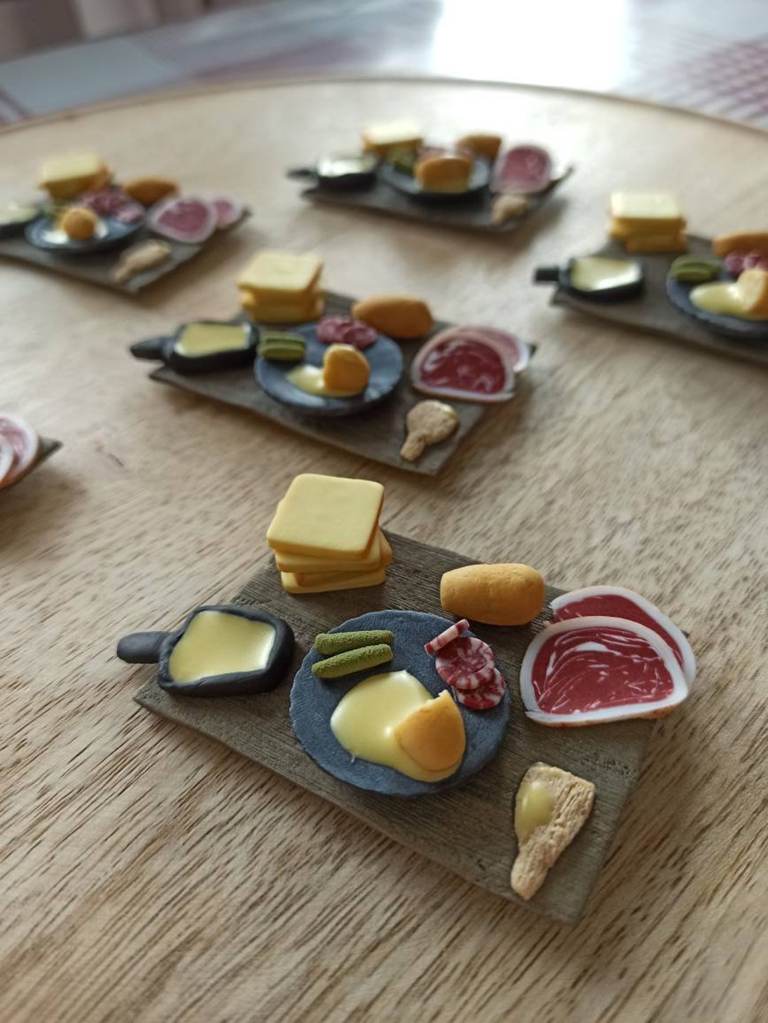 Raclette Tray Magnet Fimo Polymer Clay Cold Cuts, Cheese, Potatoes ...