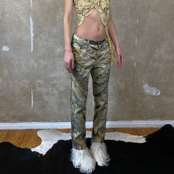 Abstract Jeans - Etsy