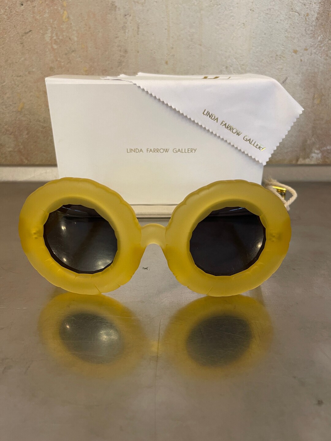 Linda Farrow X Jeremy Scott Sunglasses Round Oversized Pool Sunglasses ...