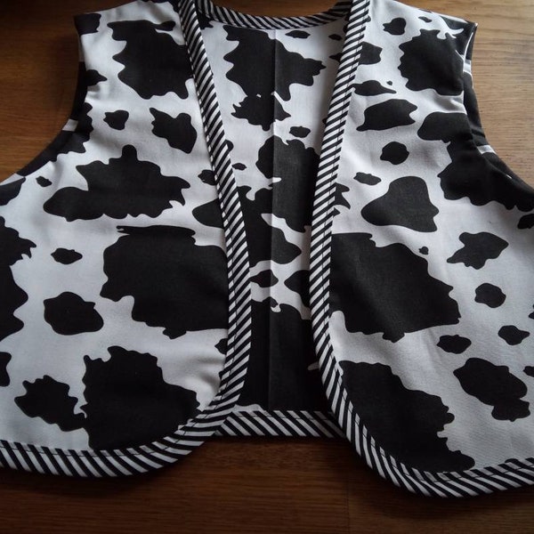 Cow Print Vest - Etsy
