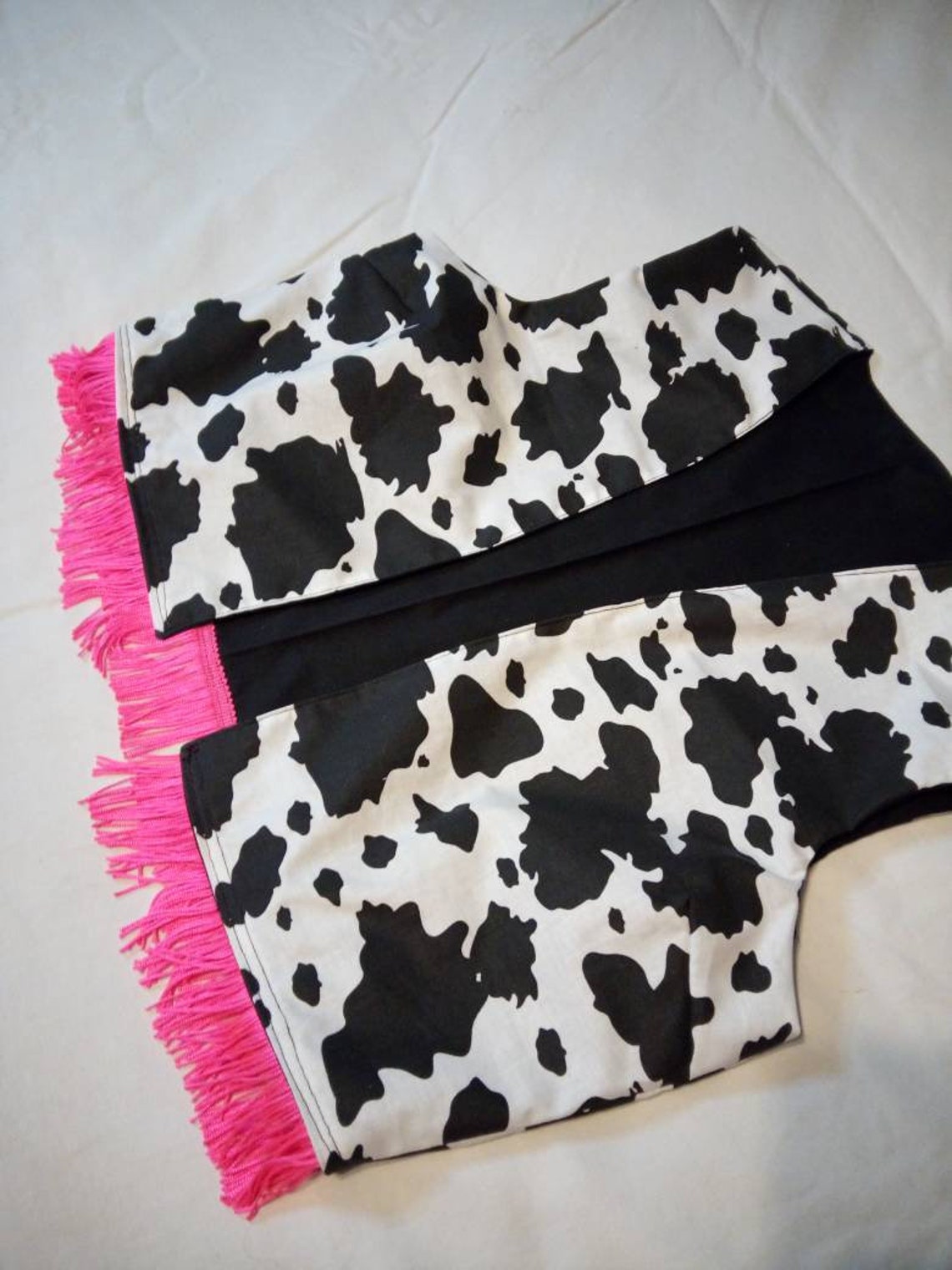 Women's Cow Print Vest With or Without Fringe - Etsy