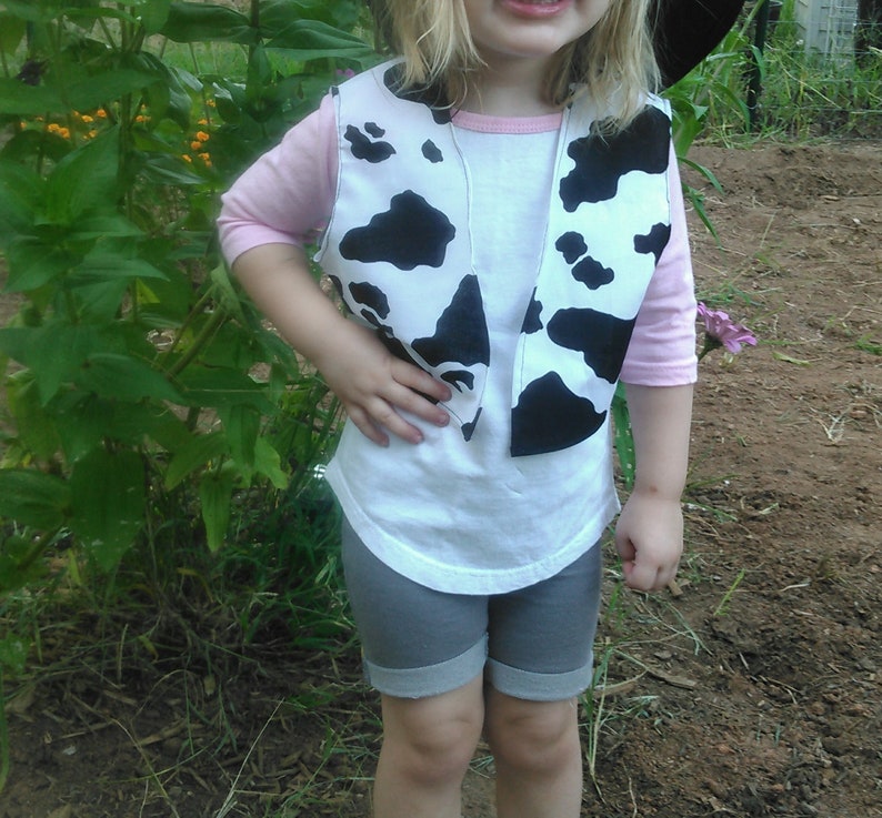Cow Print Toddler Vest - Etsy
