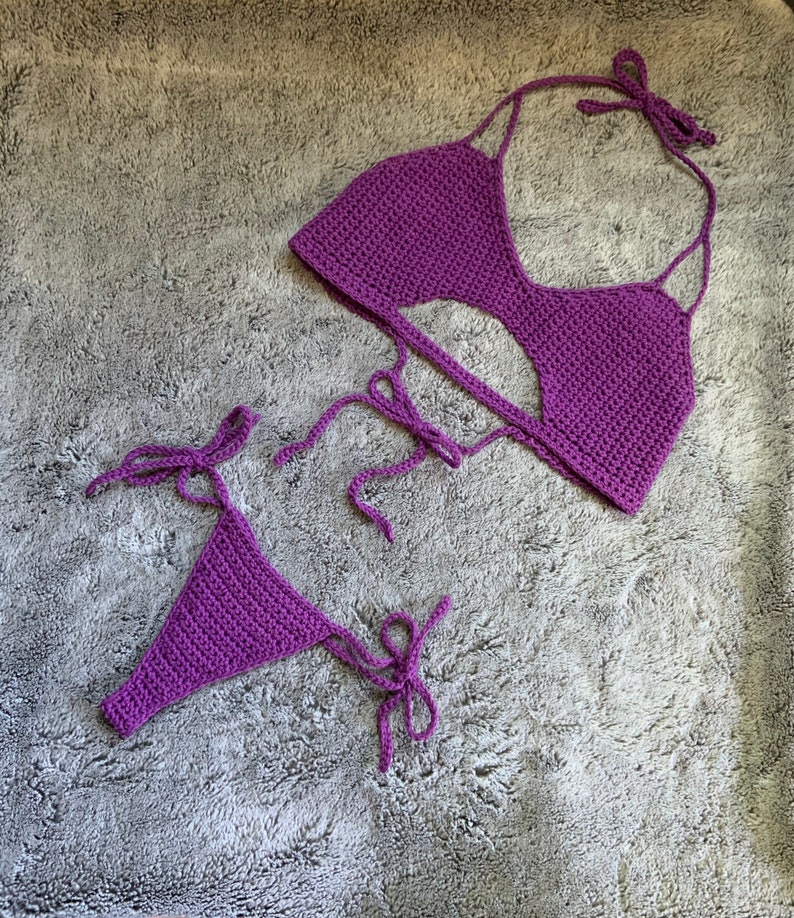 Mia | Crochet Cut-out Bikini, Peekaboo Bikini, Crochet Bikini Set ...
