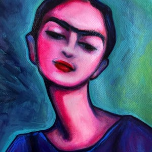 Frida Kahlo Inspired Mixed Media Painting - Etsy