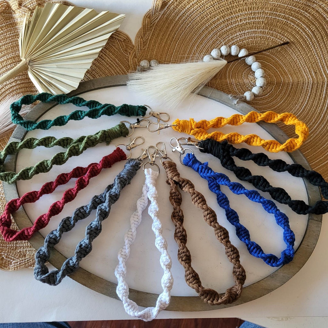 Twisted Macrame Wristlet | 100% Cotton Wristlet - Etsy