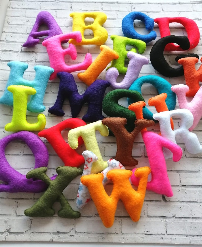 Felt alphabet Soft lettersEnglish alphabetLearning | Etsy