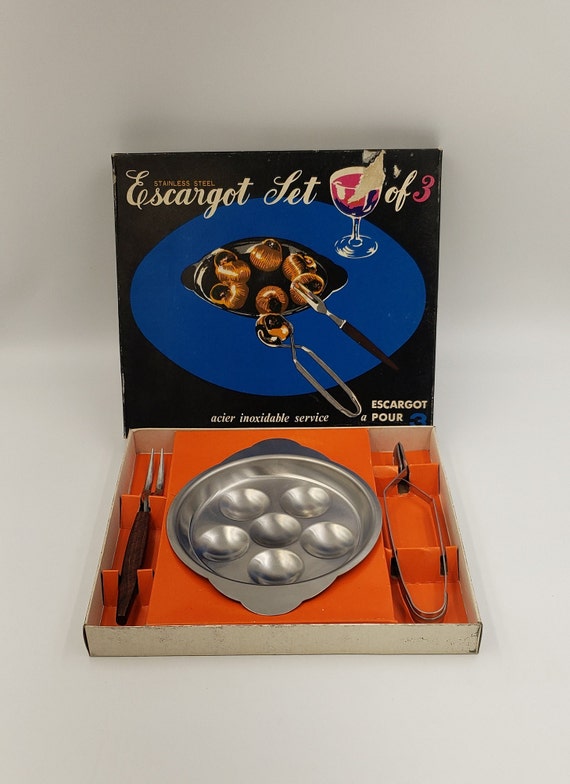 2 Brand New Sets of Vintage Escargot 3 Piece Serving Set - Etsy