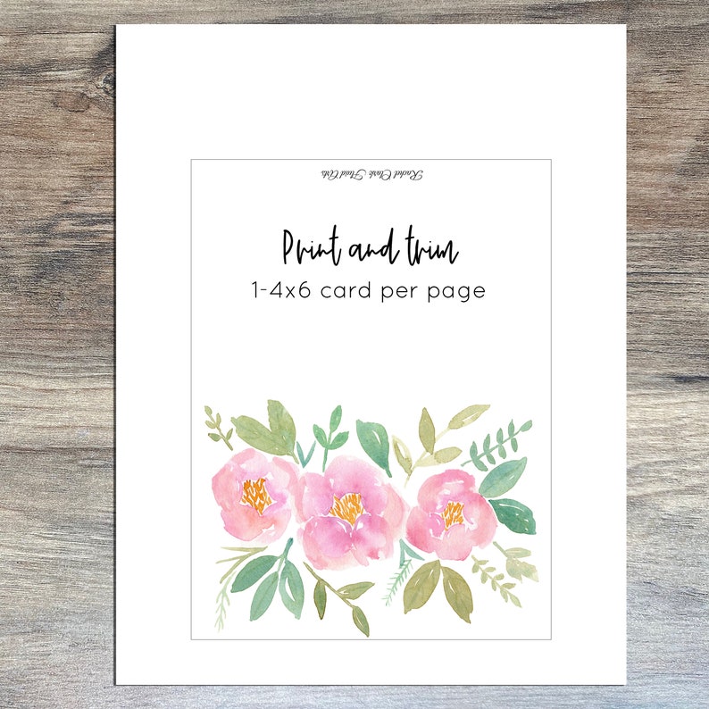 Floral Notecards, Printable Cards, Blank Note Cards, Pretty Notecards ...