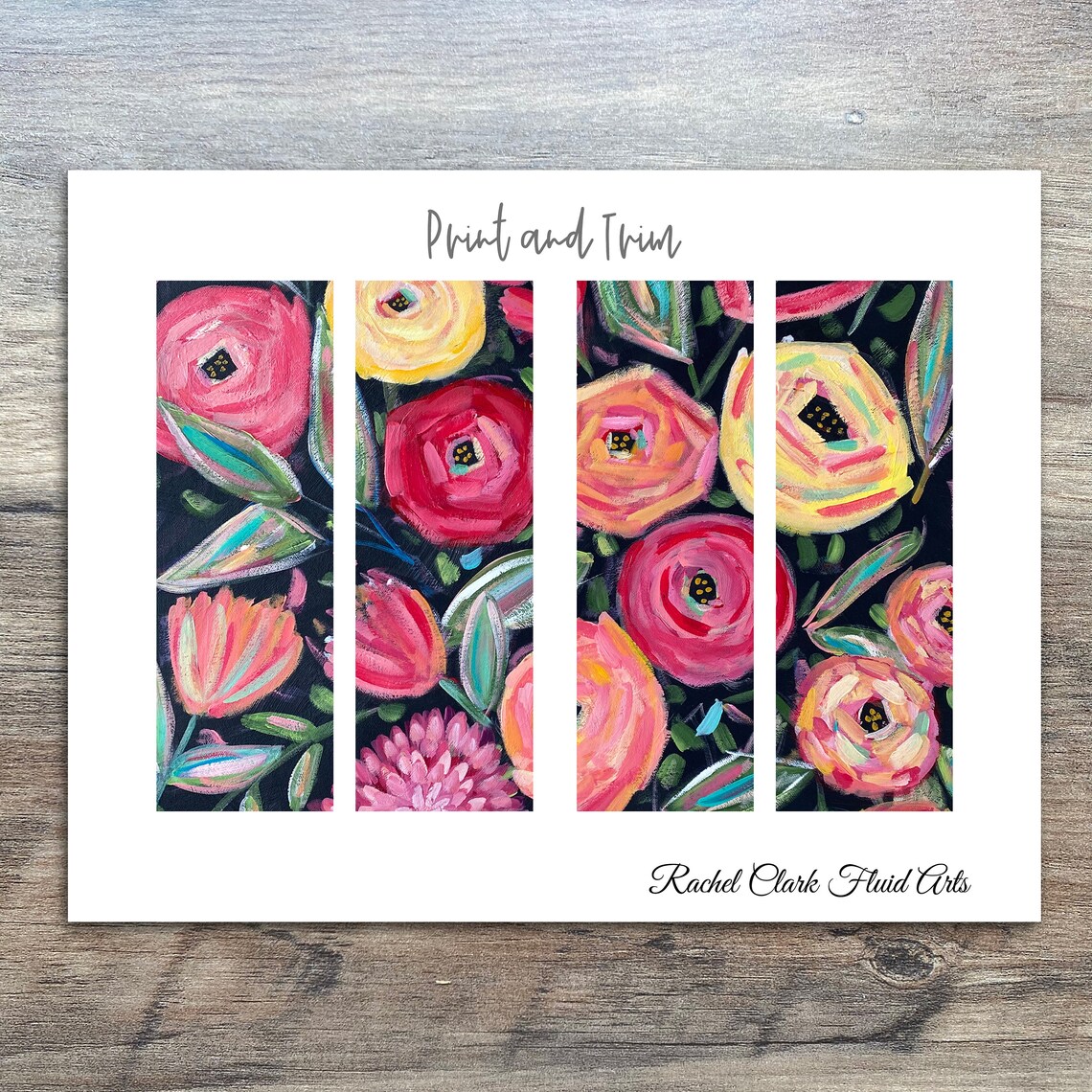 Colorful Flower Bookmarks Floral Bookmarks Printable - Etsy