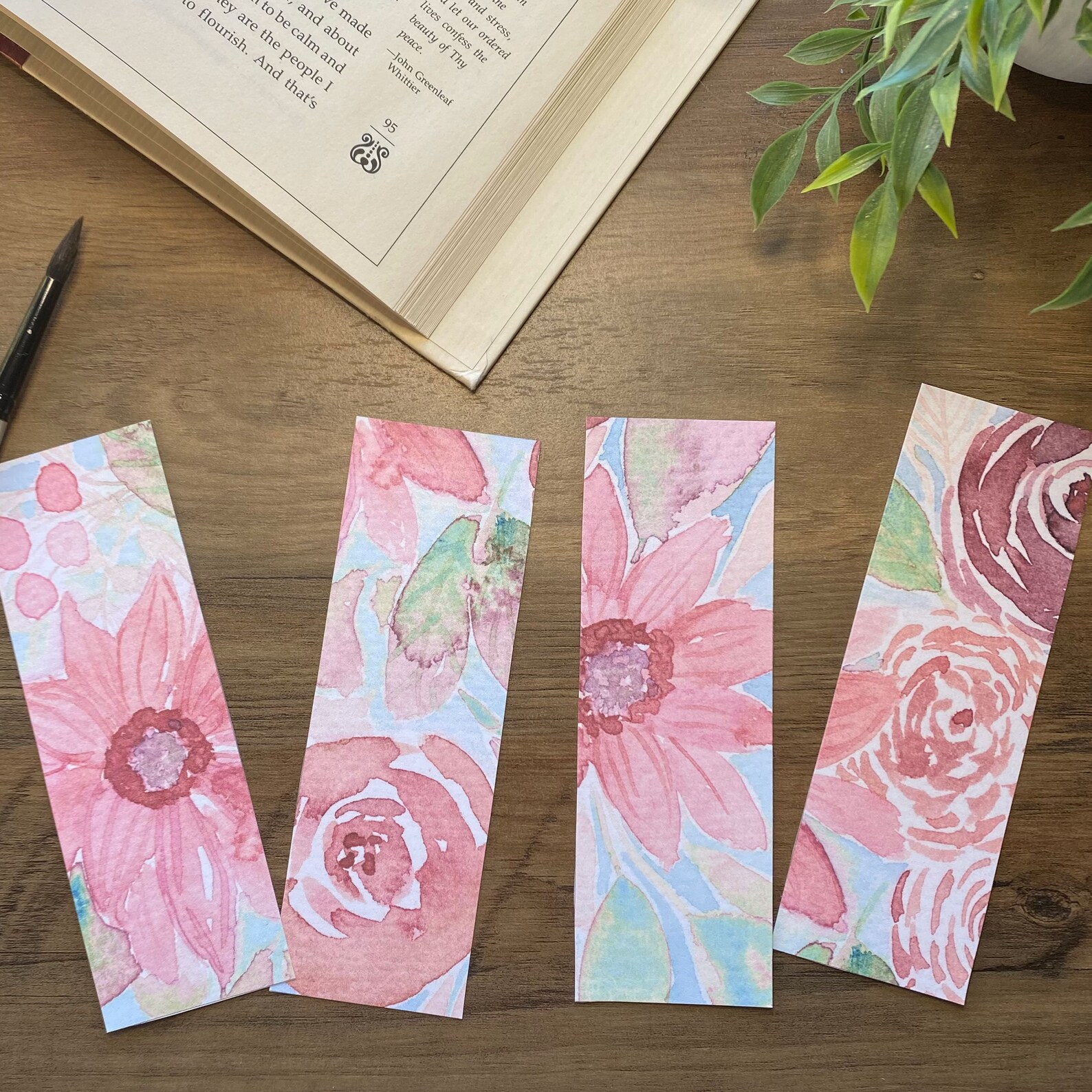 Printable Bookmark Set Pink Sunflower Bookmarks Unique - Etsy