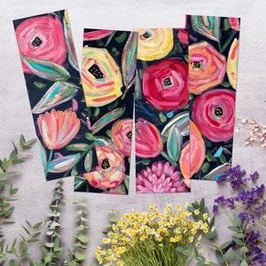 Colorful Flower Bookmarks, Floral Bookmarks, Printable Bookmarks ...