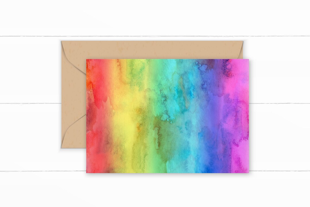 Rainbow Notecards, Colorful Note Cards, Cute Note Cards, Printable Note ...