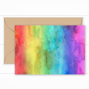 Rainbow Notecards, Colorful Note Cards, Cute Note Cards, Printable Note ...