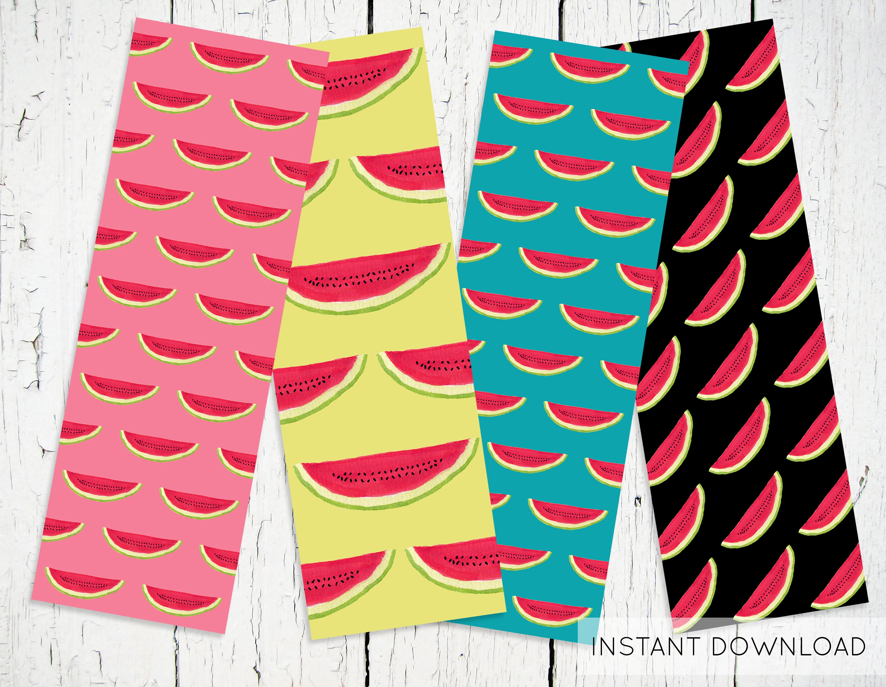 Printable Watermelon Bookmarks Watercolor Bookmarks Cute - Etsy