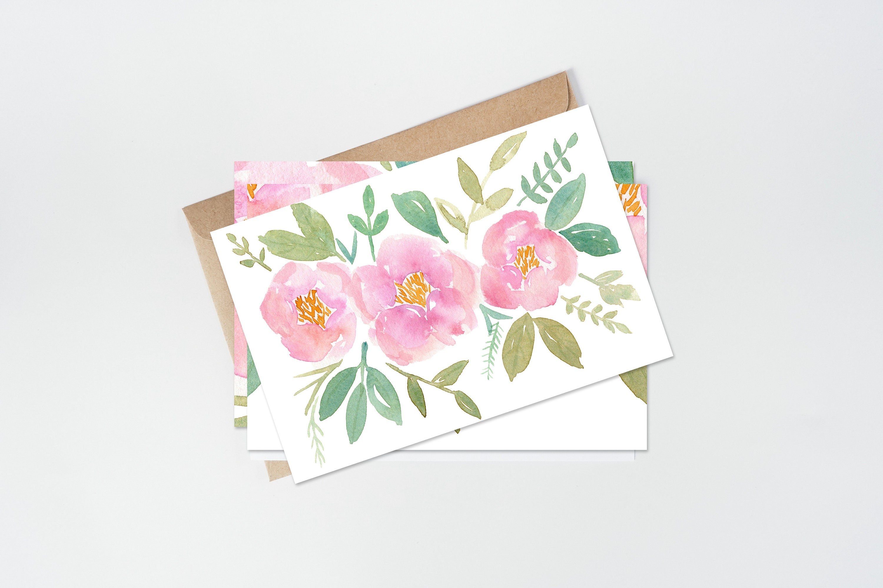 Floral Notecards, Printable Cards, Blank Note Cards, Pretty Notecards ...