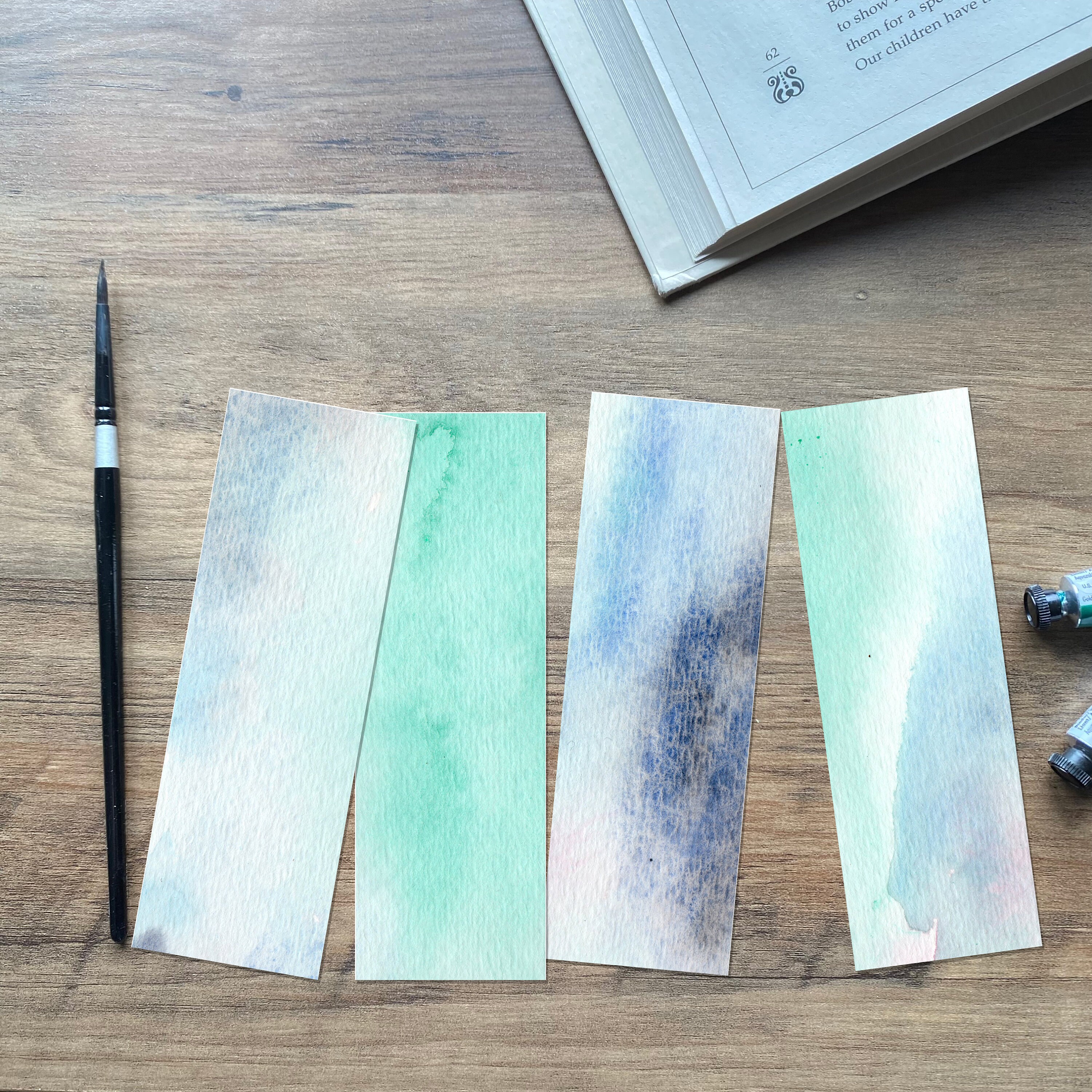 Catch the Calm: Set of DIY Watercolor Bookmarks for a Relaxing Reading ...
