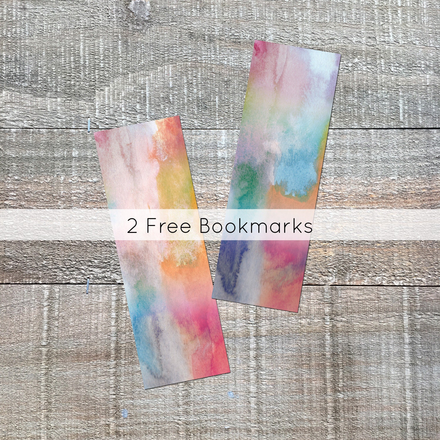 Colorful Rainbow Bookmarks Set of 4 Printables by Rachel Clark | Etsy