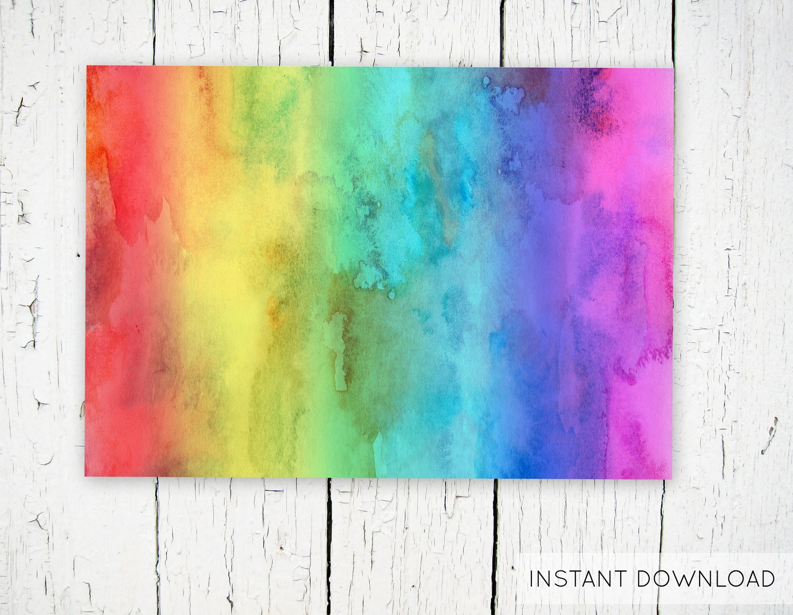Rainbow Notecards, Colorful Note Cards, Cute Note Cards, Printable Note ...