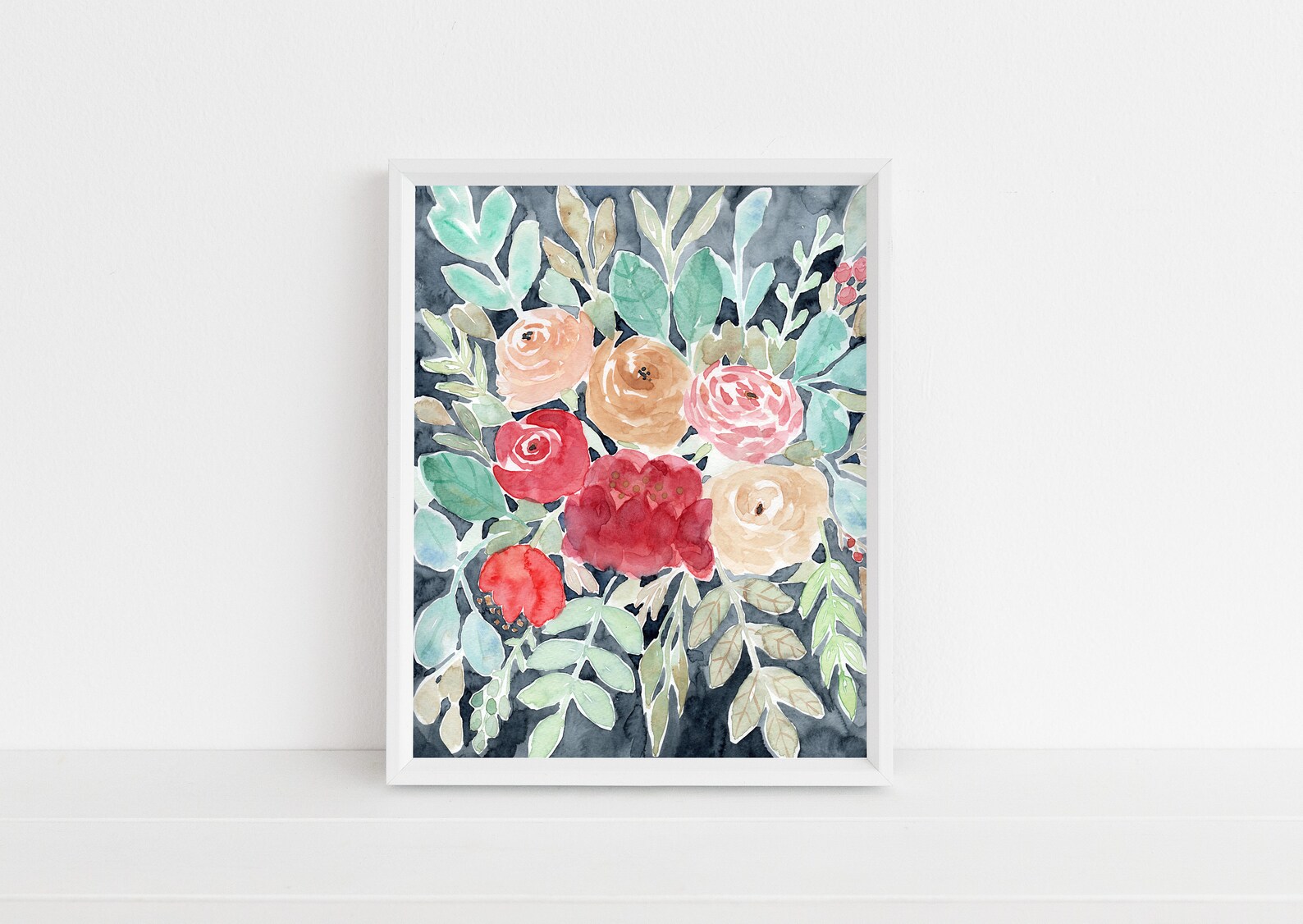 Colorful Floral Artwork Bold Floral Print Boho Flower Art - Etsy