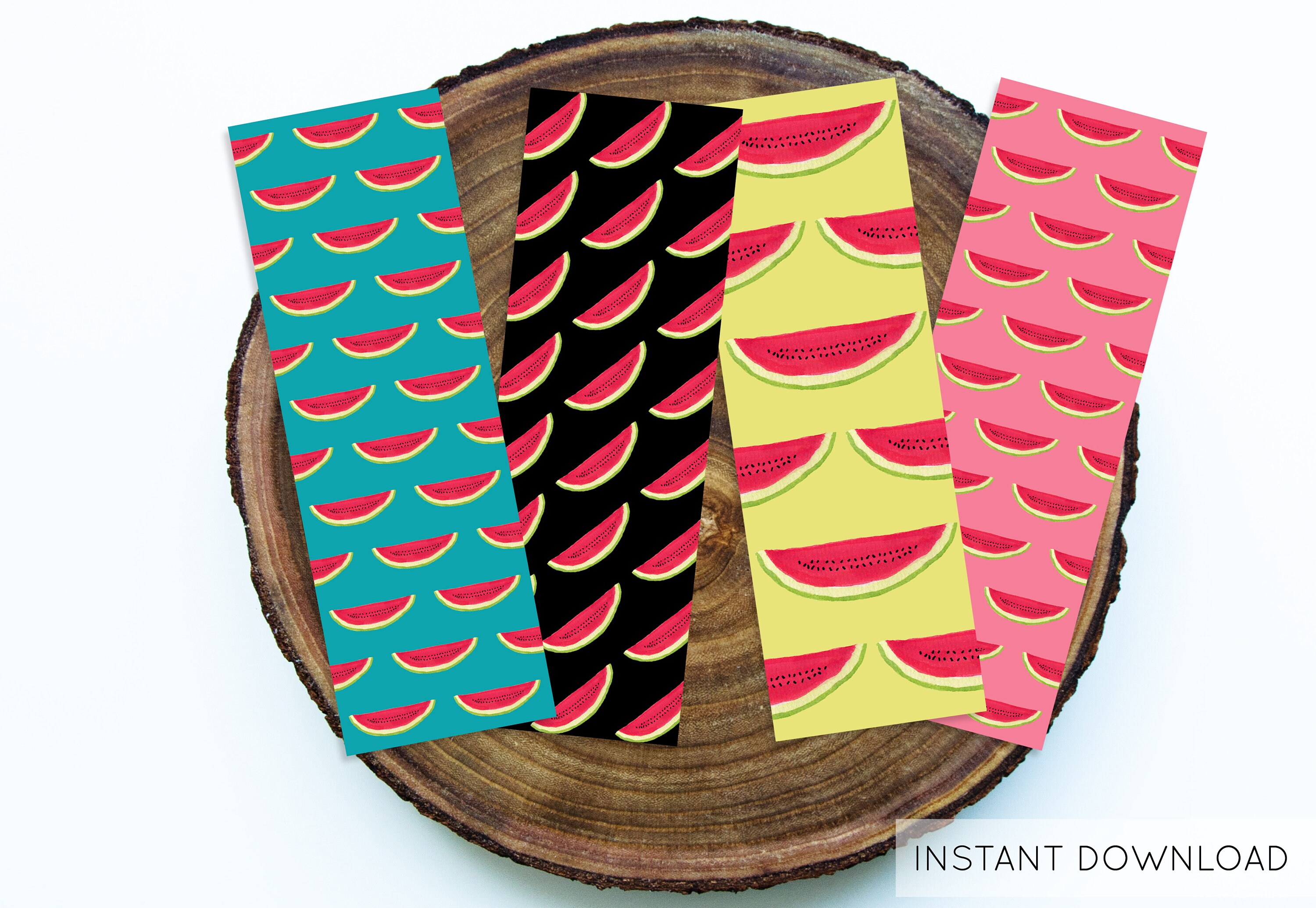 Printable Watermelon Bookmarks Watercolor Bookmarks Cute - Etsy