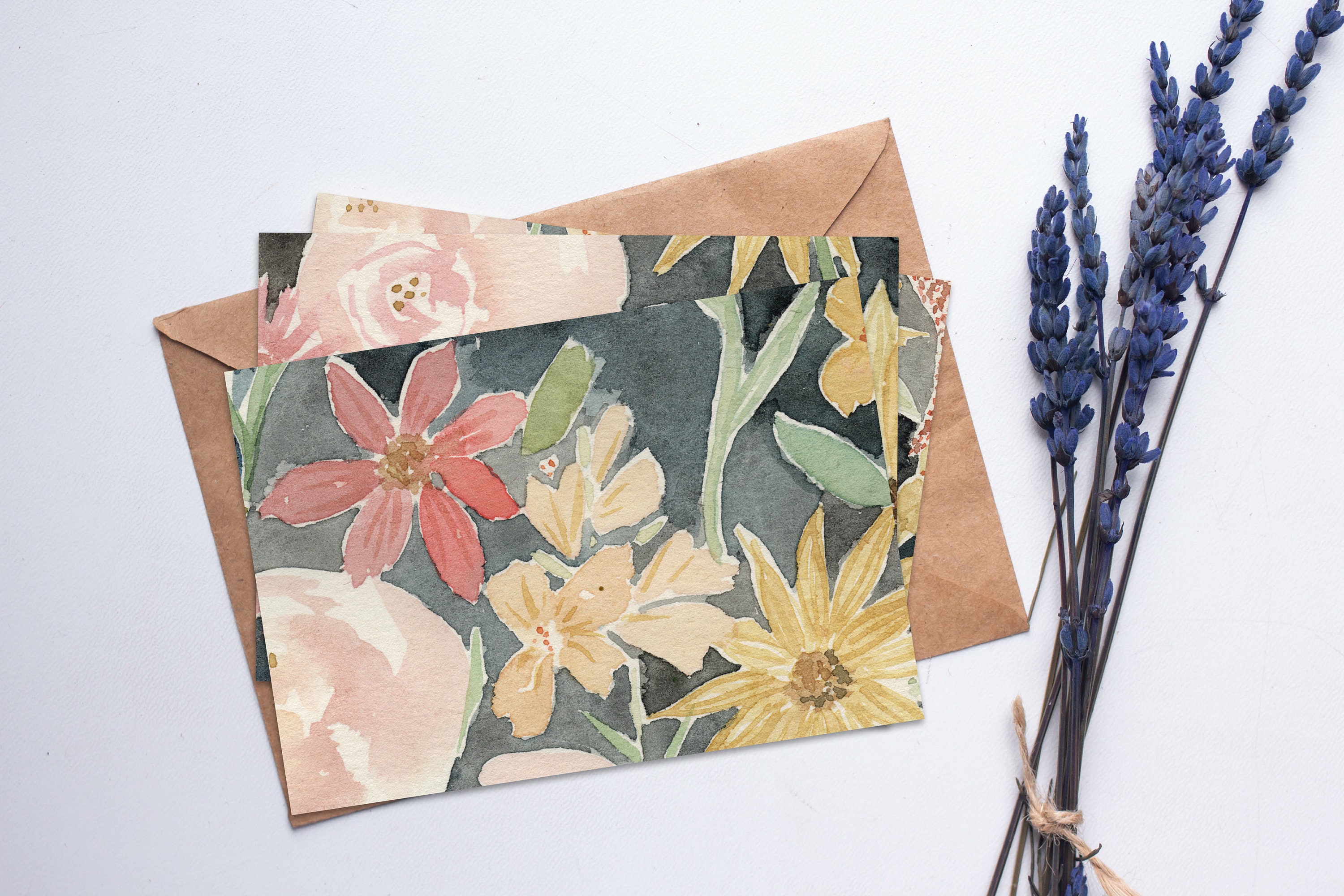 Printable Note Cards Blank Note Cards Watercolor Cards - Etsy