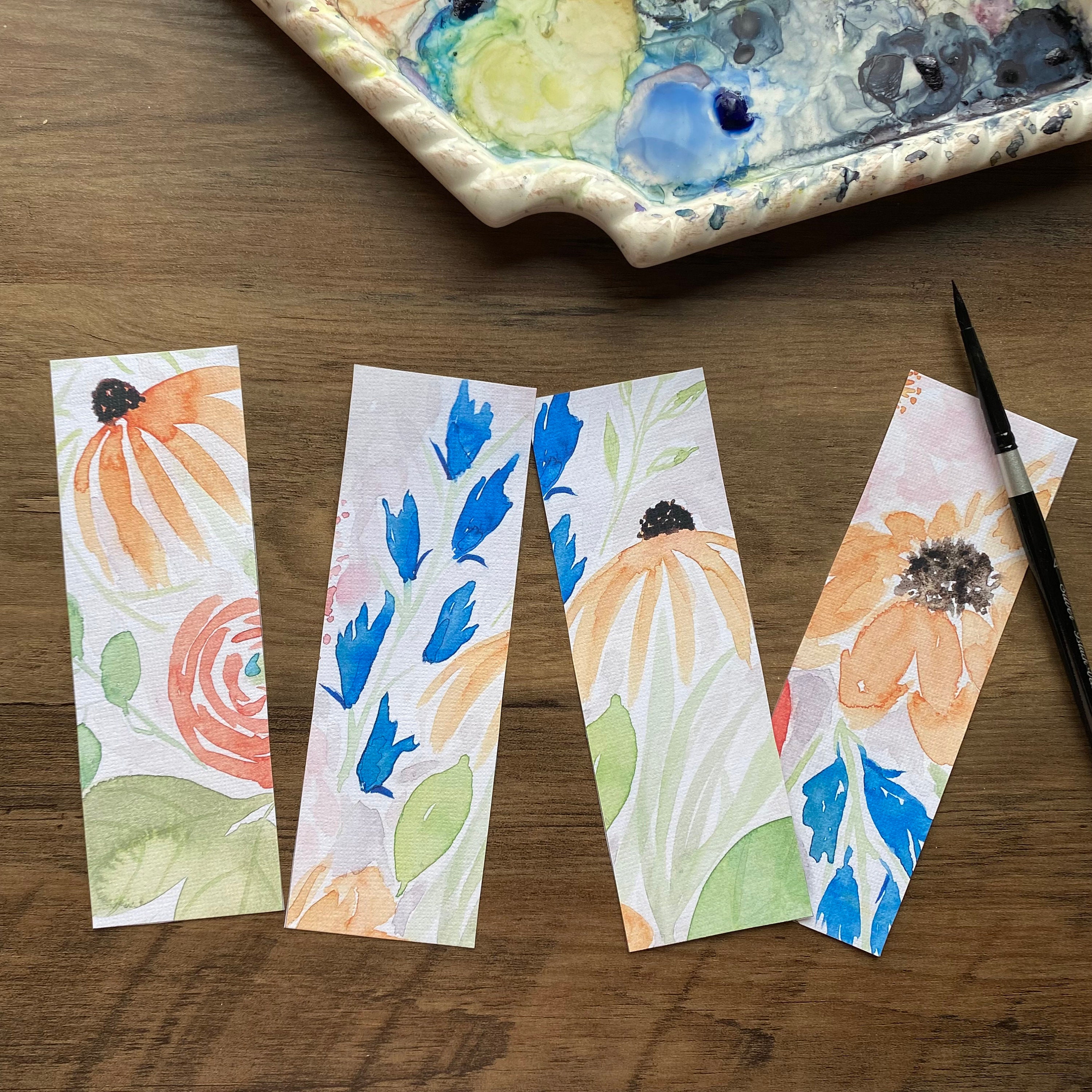 Printable Bookmarks Bookmarks for Books Flower Bookmarks - Etsy