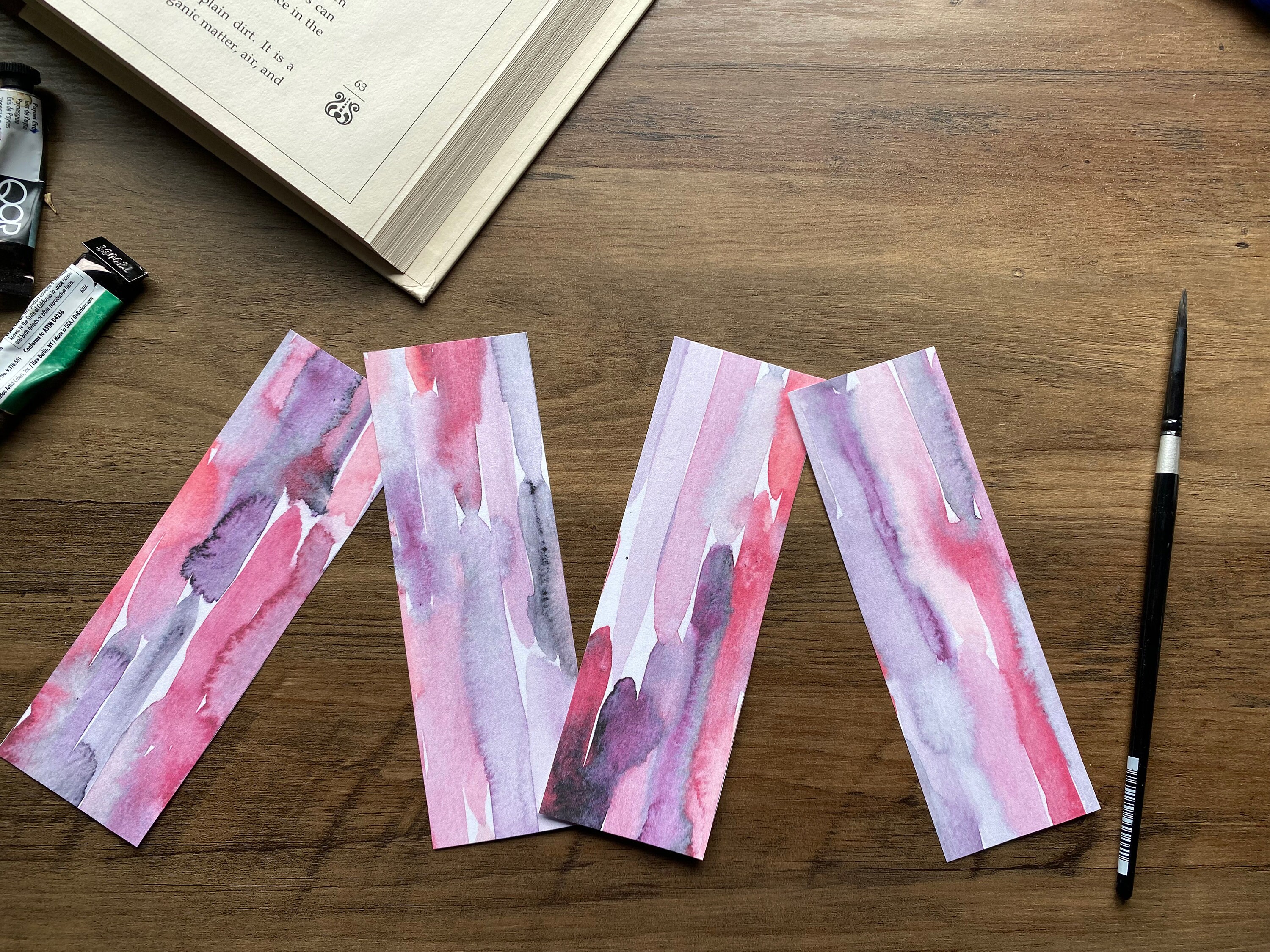 Watercolor Bookmarks Colorful Printable Bookmarks - Etsy