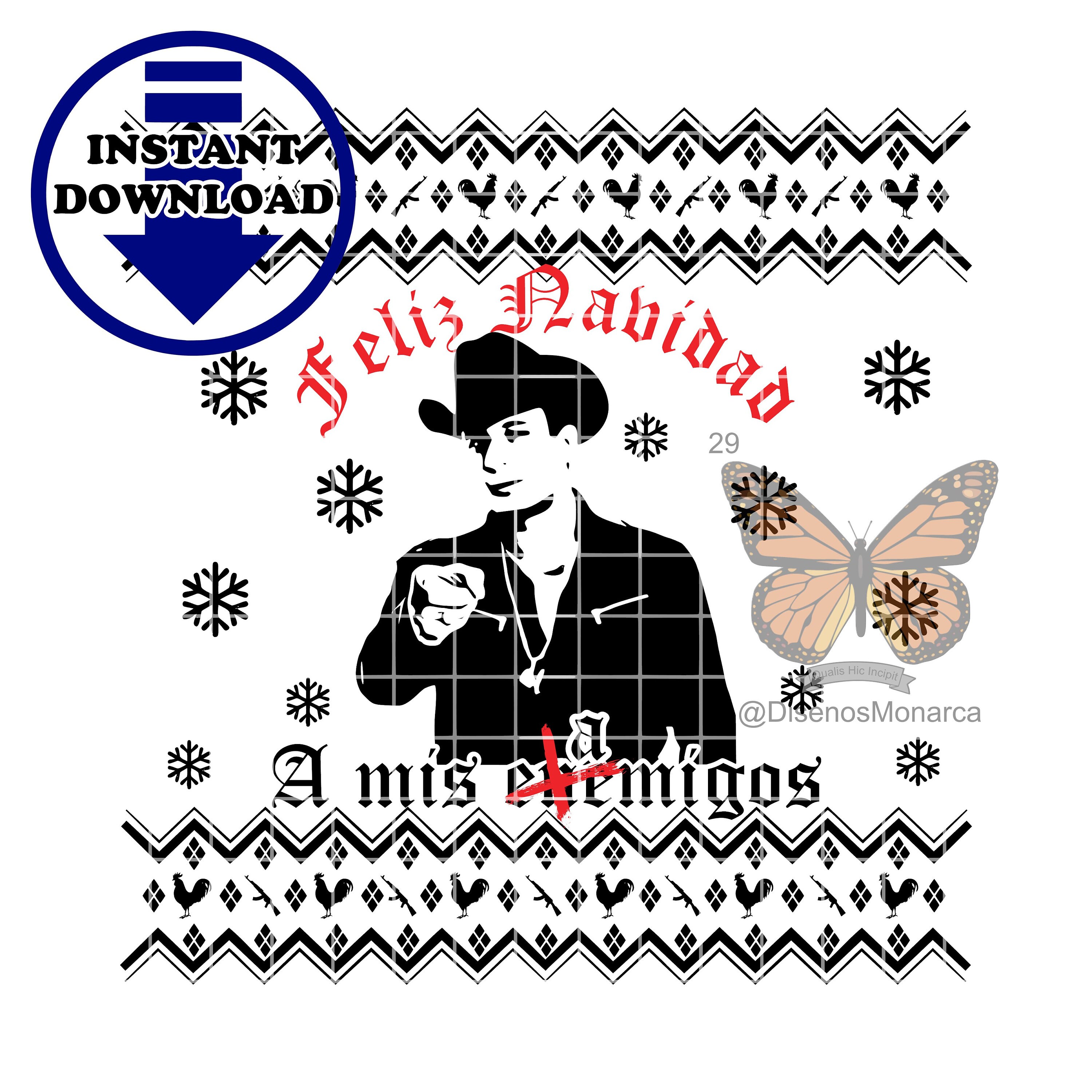 Valentin Elizalde Feliz Navidad A Mis Enemigos Amigos Ugly Sweater File ...