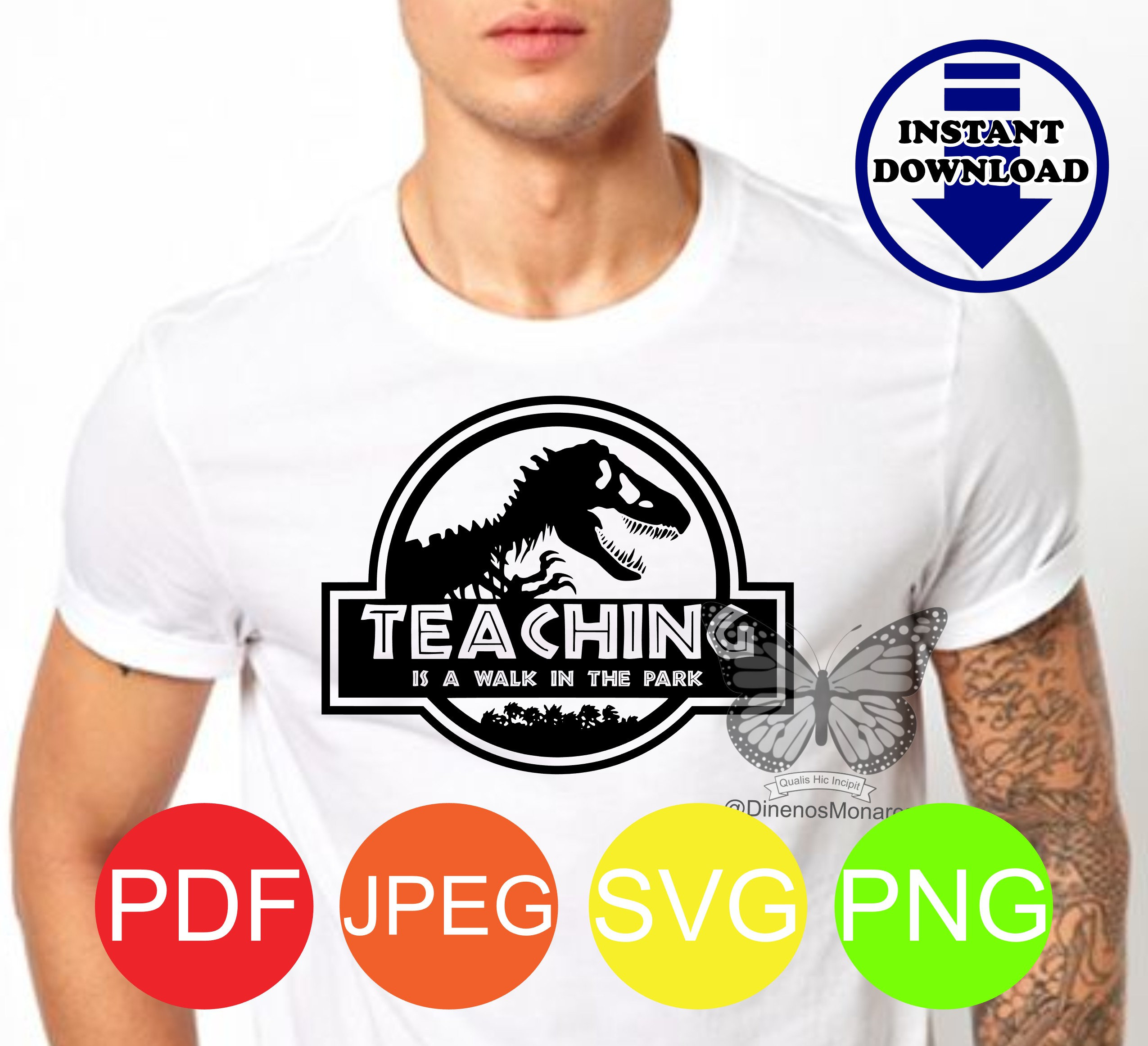Teaching is A Walk in the Park, Autism Awareness, Jurassic, Dino, Svg ...