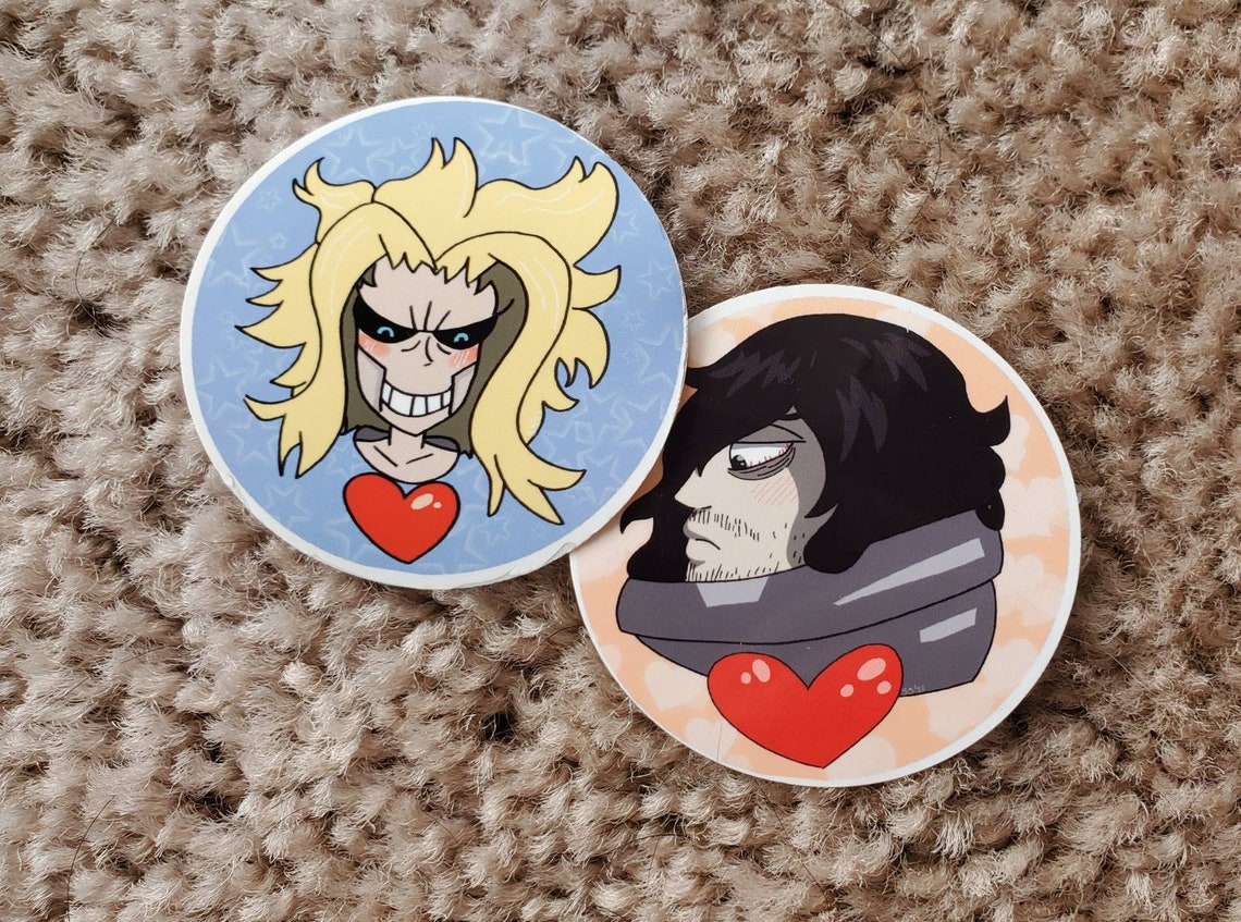 Love MHA Character Stickers Fan Art Glossy | Etsy