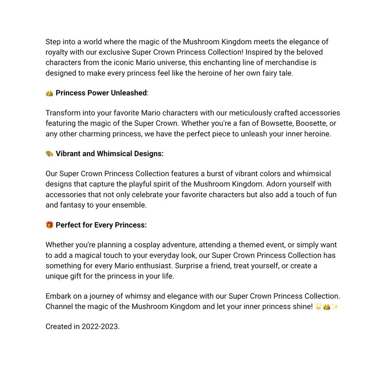 UPDATED Super Crown Princess Collection : Princess-ette Themed ...