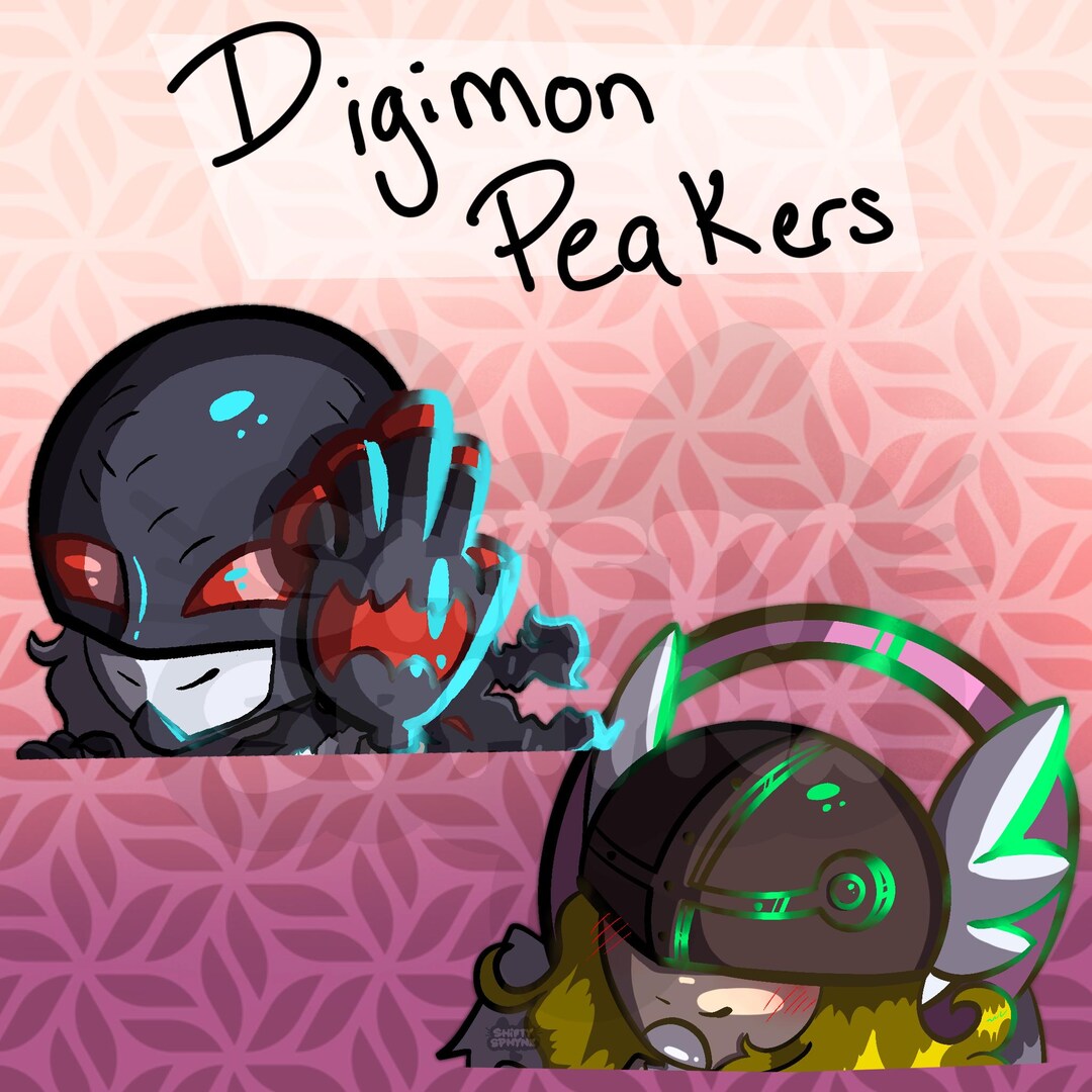 Adorable Digimon Peeker Decal - Etsy