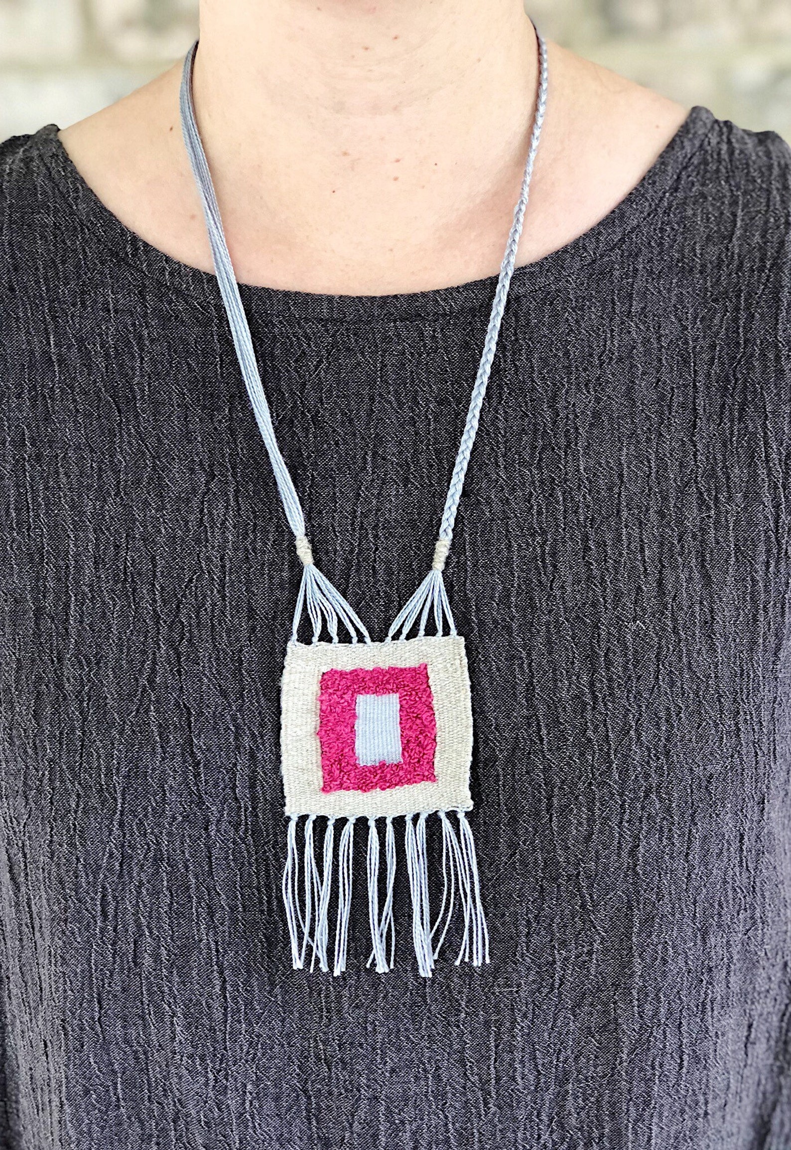 Modern Woven Necklace - Etsy