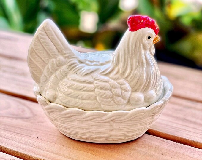 Vintage Ceramic Rooster Dish - Etsy