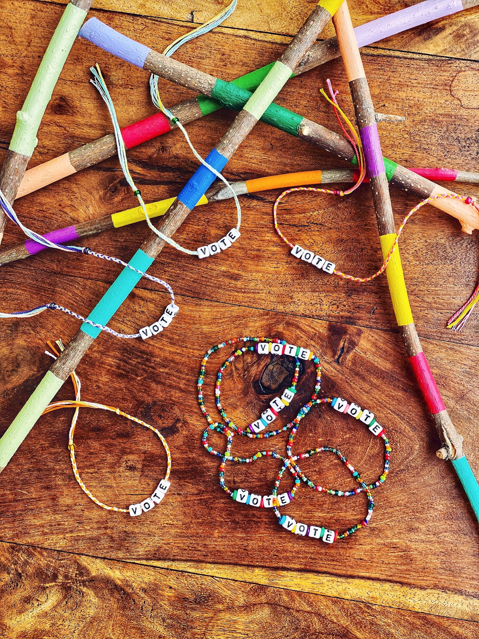 Multicolor Vote Stretch Bracelet - Etsy
