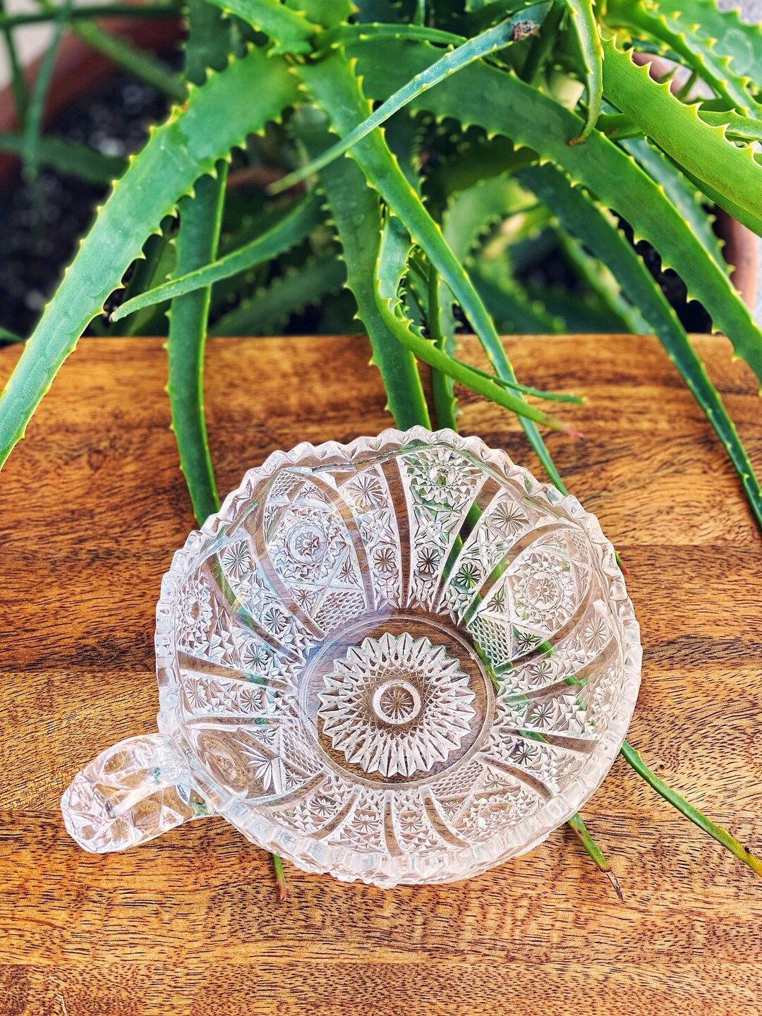 Vintage EAPG Imperial Glass Nappy With Handle - Etsy