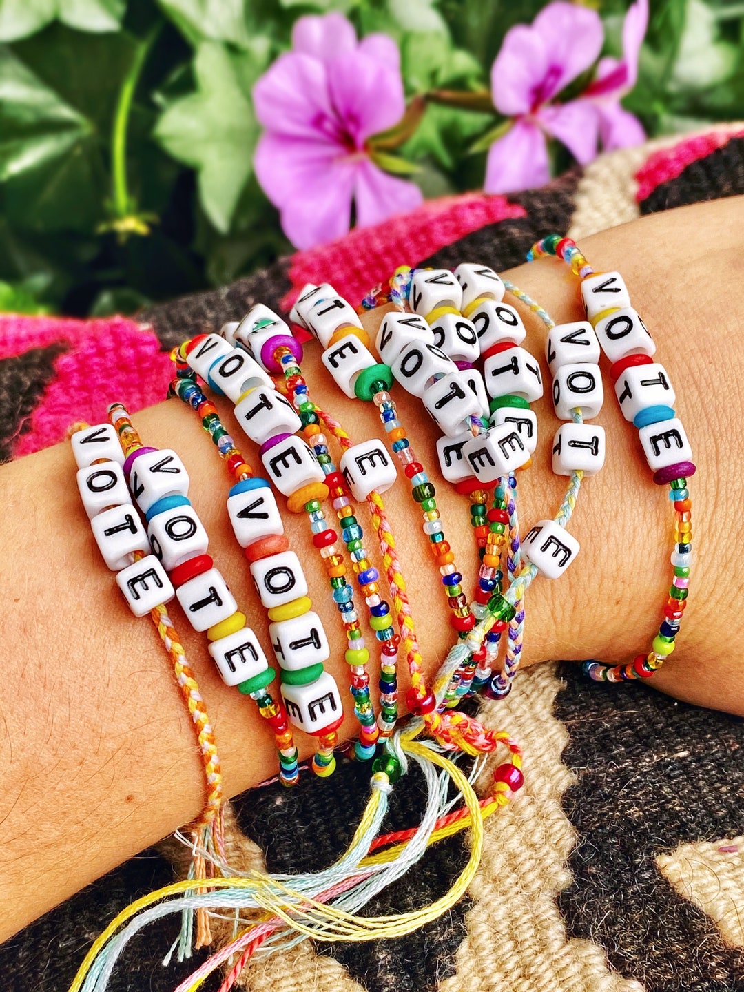 Multicolor Vote Stretch Bracelet - Etsy