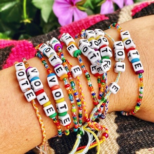 Multicolor Vote Stretch Bracelet - Etsy