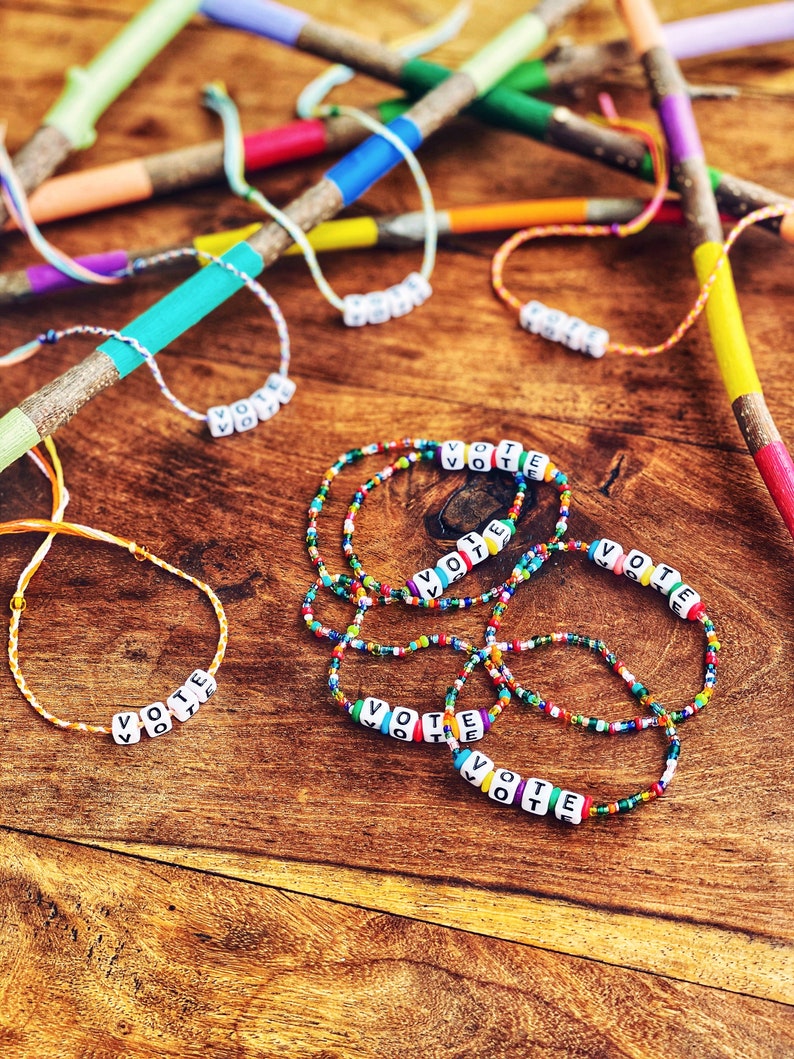 Multicolor Vote Stretch Bracelet - Etsy