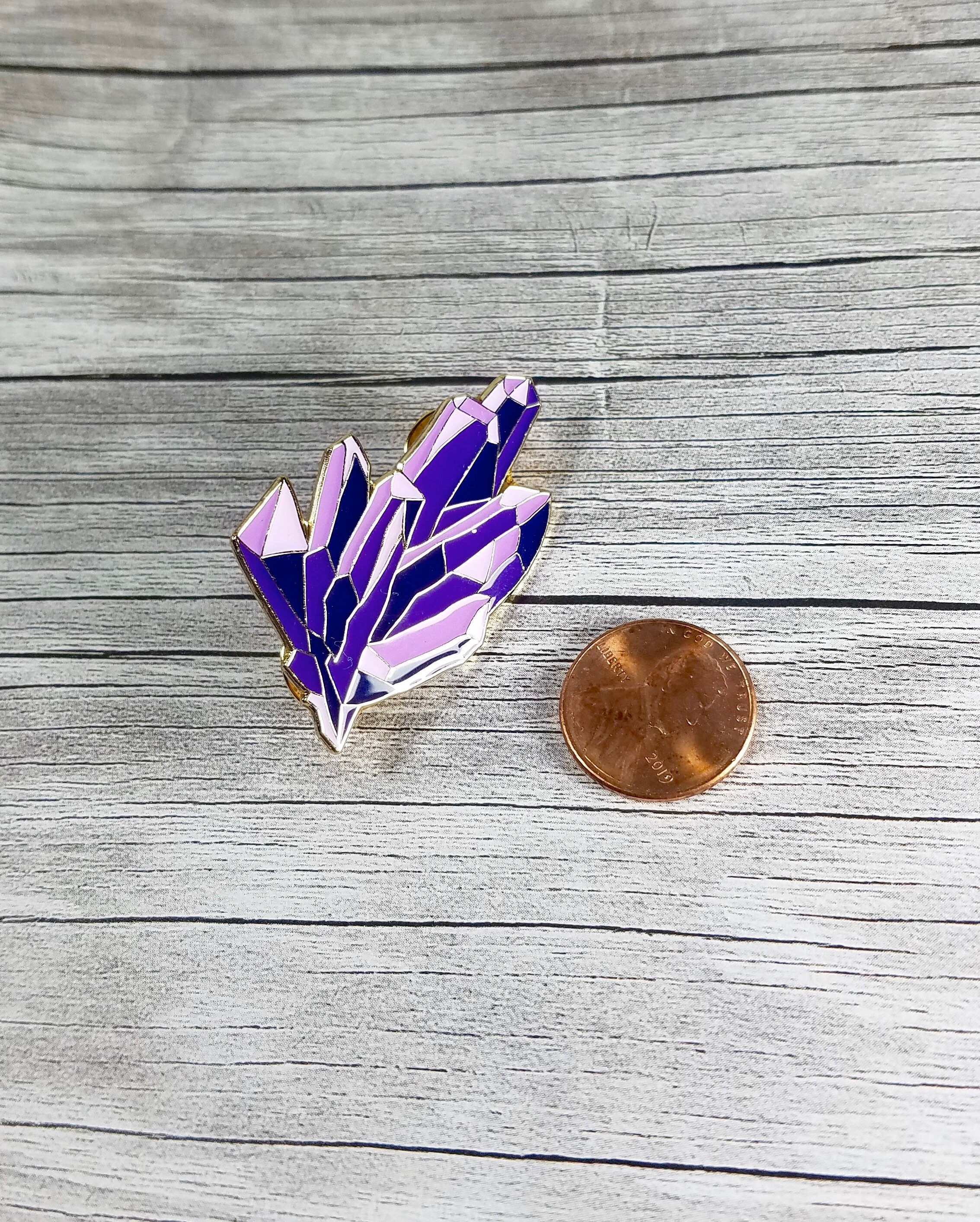 Amethyst Enamel Pin - Crystal Enamel Pin - Etsy