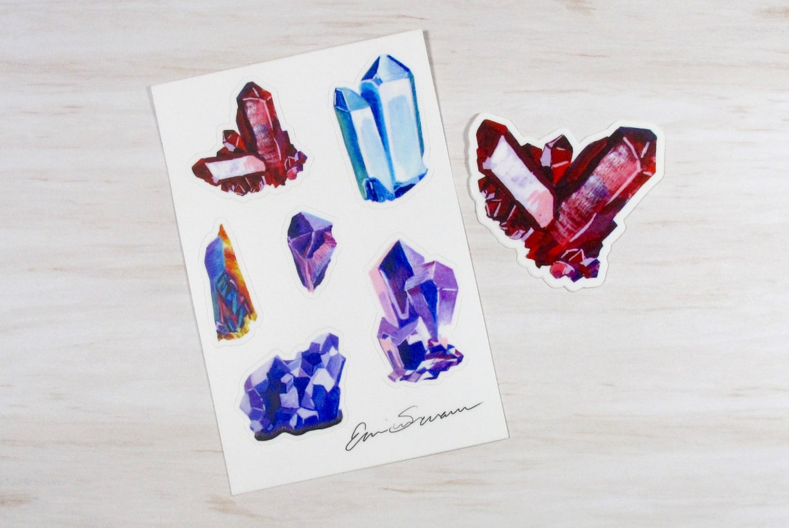 Crystal Vinyl Stickers - Etsy