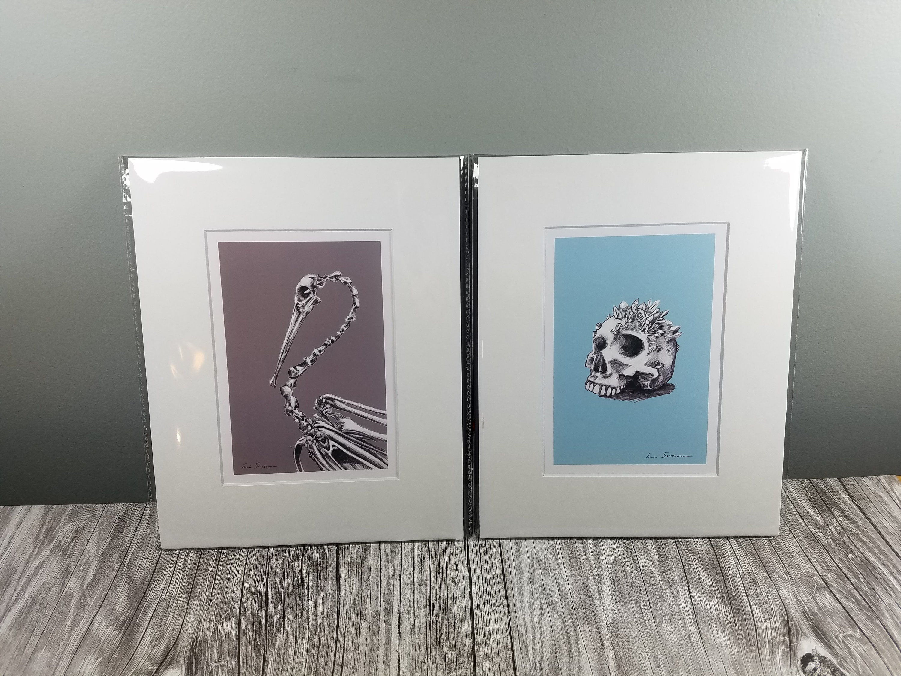Crane Skeleton - Skull Art - Etsy